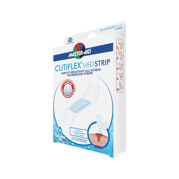 Waterproof plaster strips with antiseptic